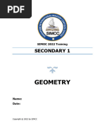 AMO 2023 Secondary 2 Grade 8 Contest Paper | PDF | Area | Mathematics