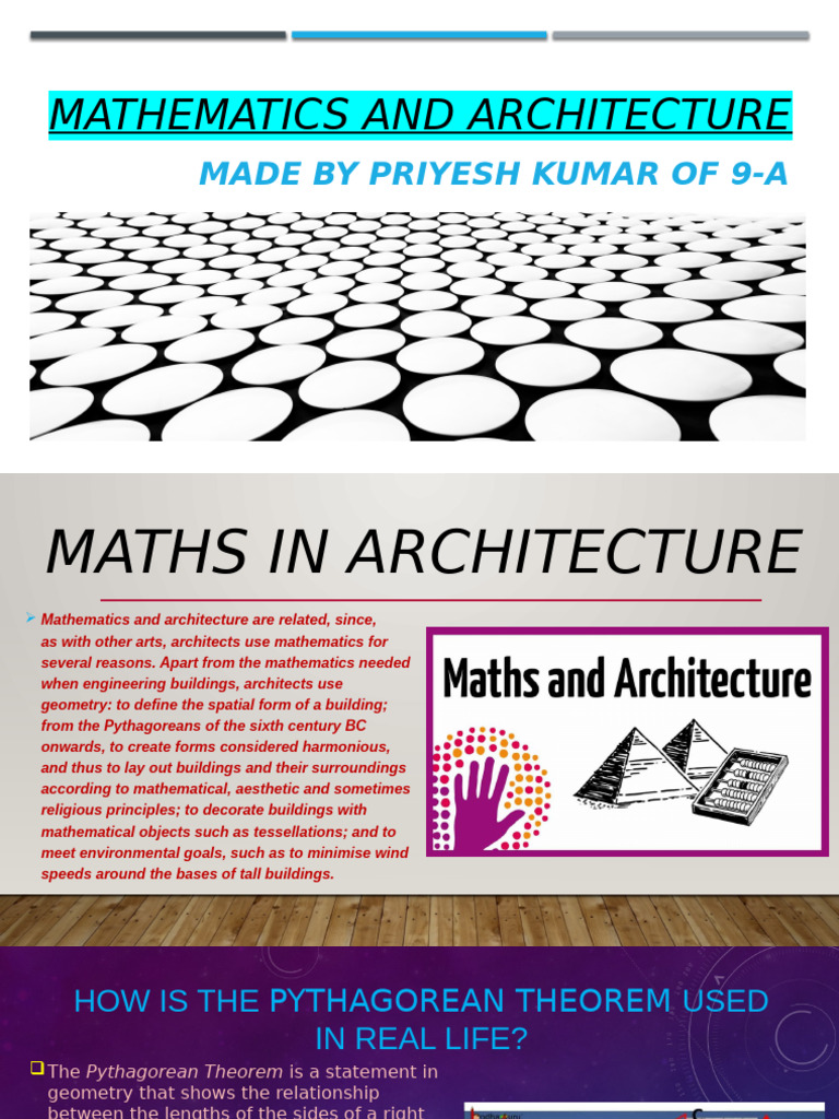 Mathematics in Architecture, PPT by Priyesh Kumar of 9-A | PDF ...
