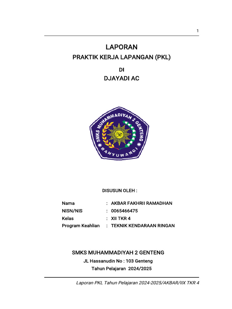 Format Laporan PKL 2024 Fix 1 | PDF