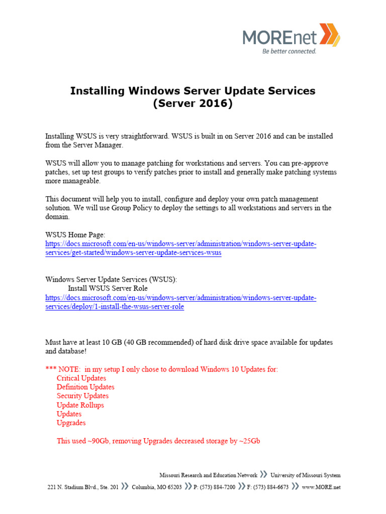 Installing Windows Server Update Services-Step-By-Step (2016) | PDF ...