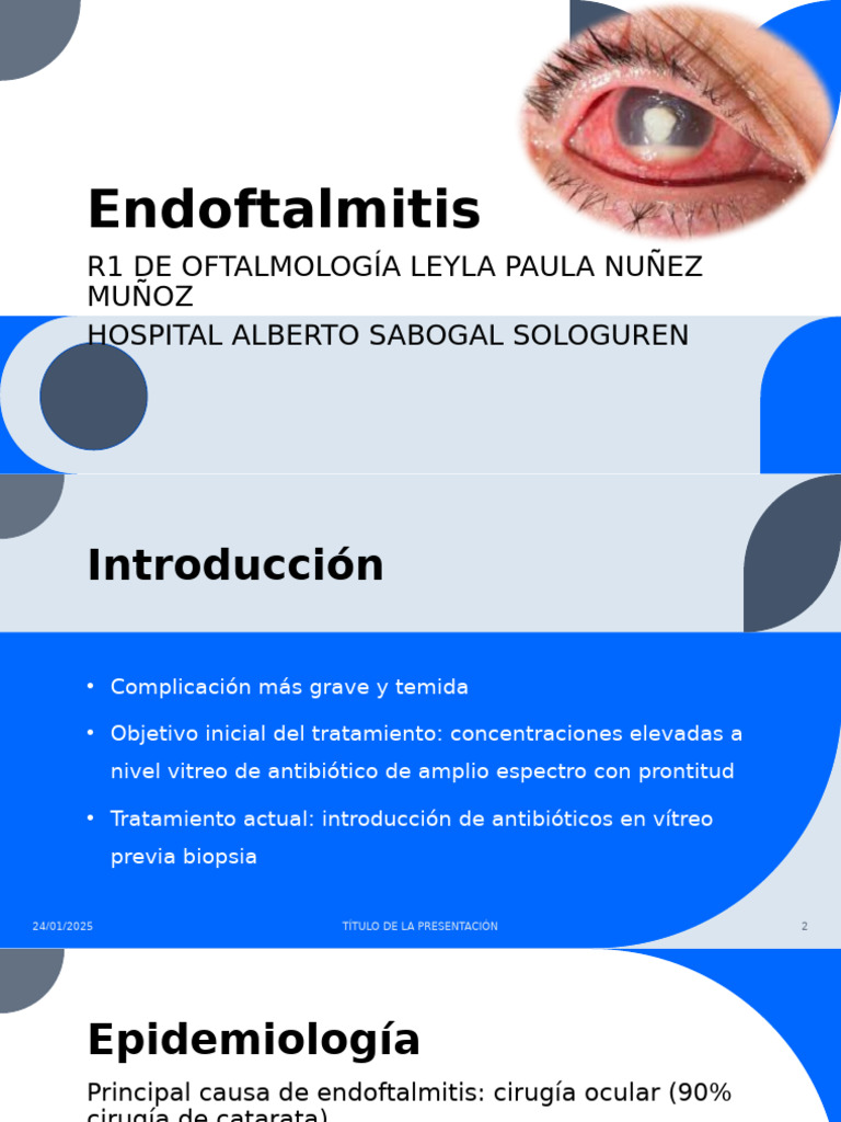 Endoftalmitis | PDF | Enfermedades y trastornos | Oftalmología