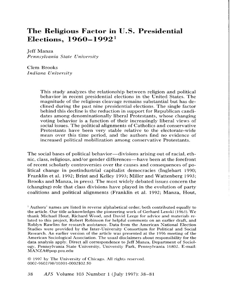 The Religious Factor in U.S. P | PDF | Copyright | Data Management