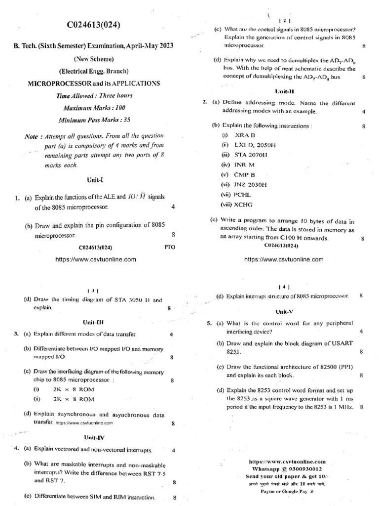 btech-ee-6-sem-microprocessor-and-its-applications-c024613-may-2023 (1) | PDF
