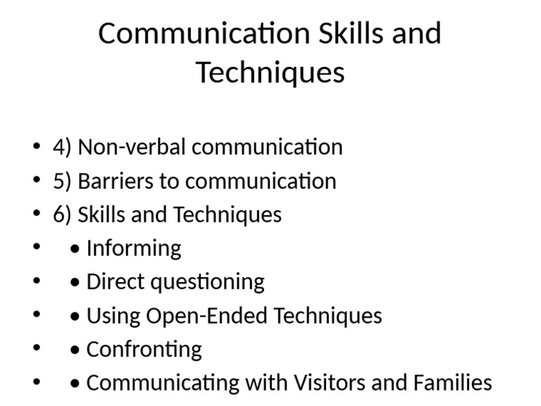 Communication Skills Guide | PDF