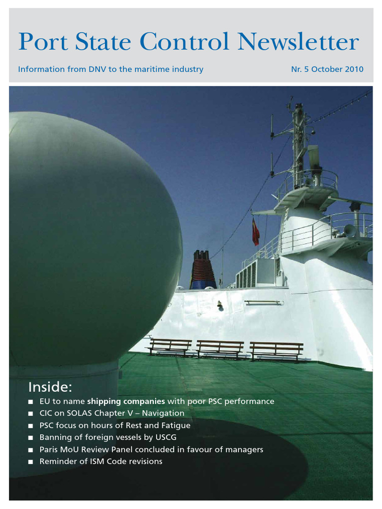 Port State Control Updates - Oct 2010 | PDF | Water Transport | Shipping