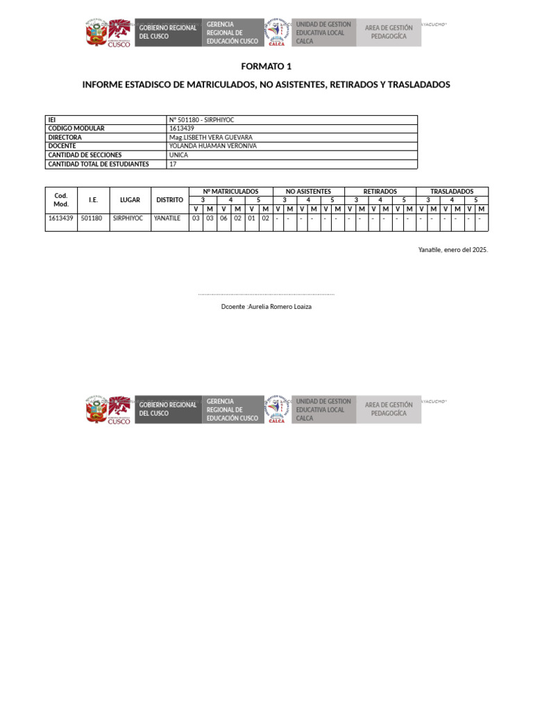 1 Informe Estadístico | PDF
