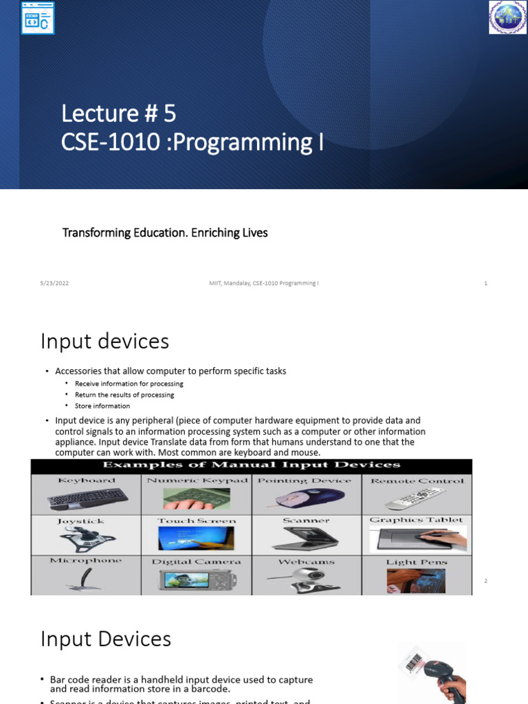 Lecture4# - I Sem 24 25 - CSE-1021 (1) - 1 | PDF | Programming | Computer Program