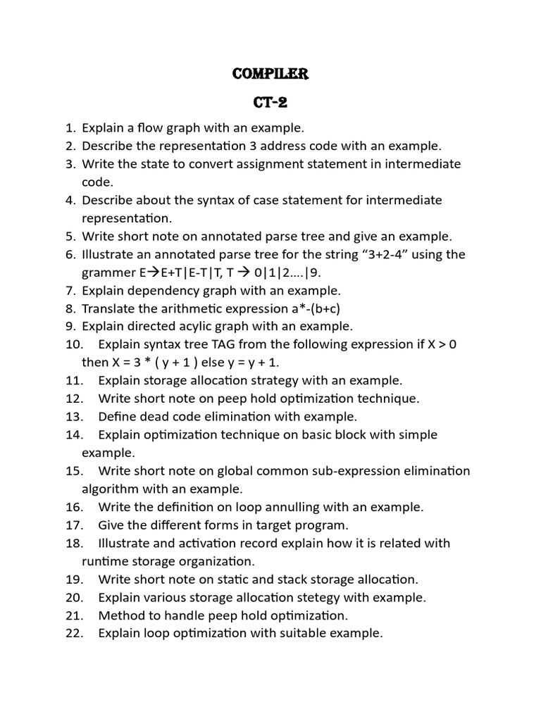 Compiler Ct2 | PDF