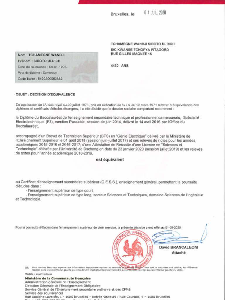 Decision D'equivalence - 101907 | PDF