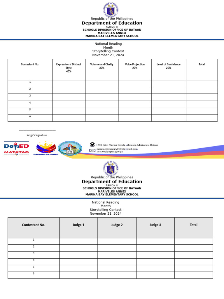 Tabulation Form Story Telling | PDF