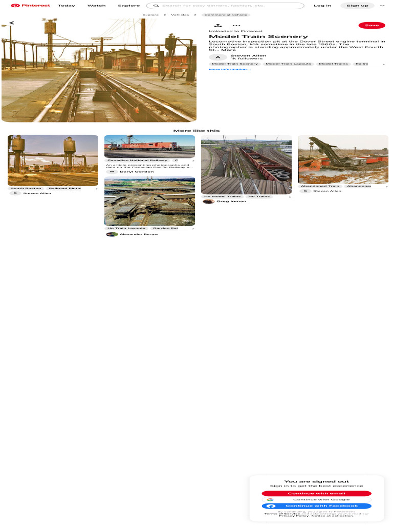 Locomotive inspection pit at the Dover Street engine terminal in South Boston, MA sometime in ...