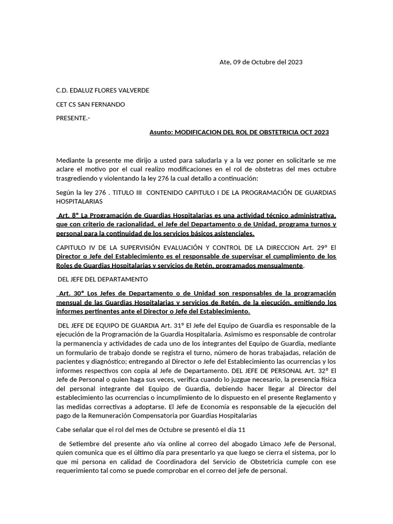 DOCUMENTO JEFATURA | PDF