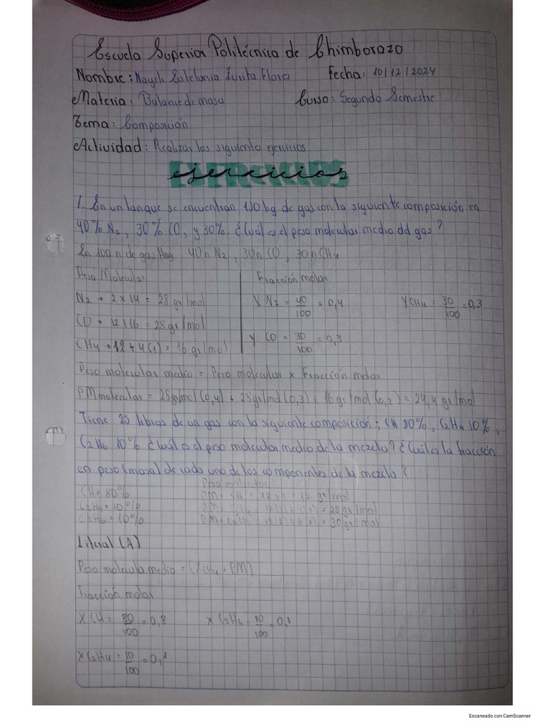 Ejercicios Composicion | PDF