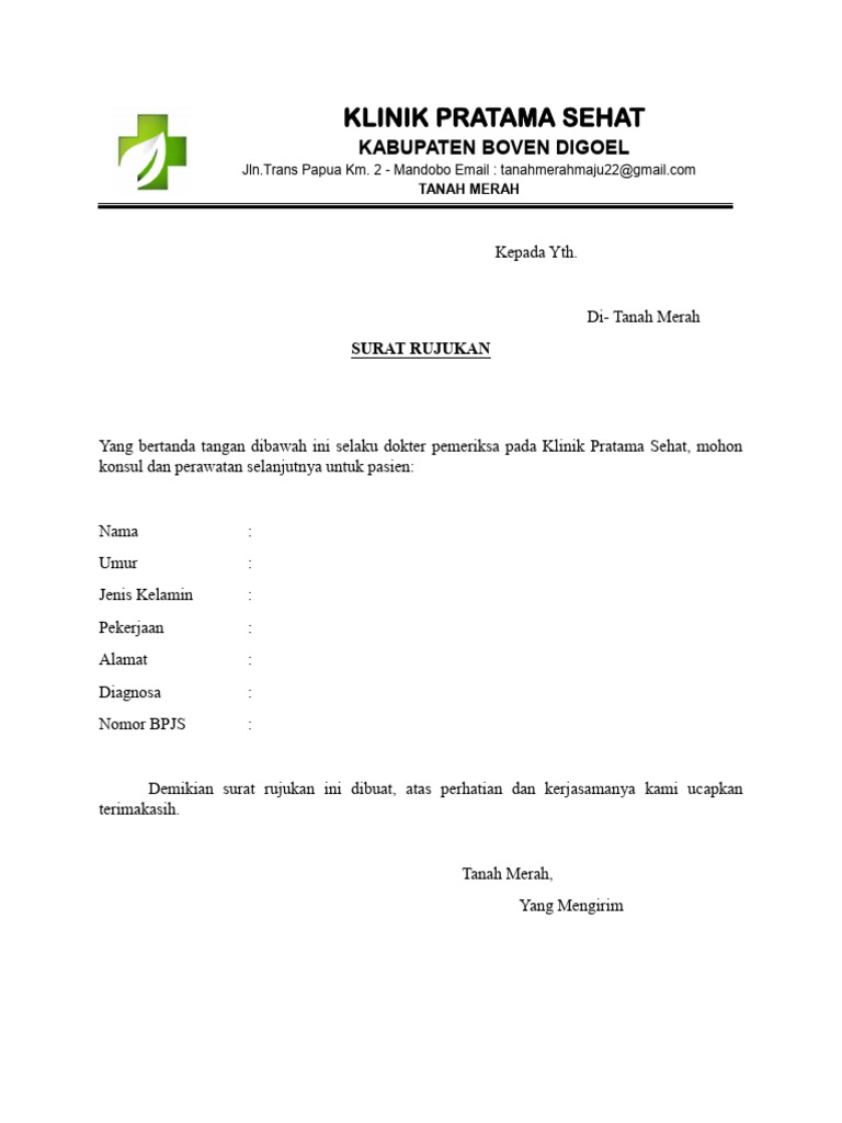 FORMAT SURAT RUJUKAN | PDF
