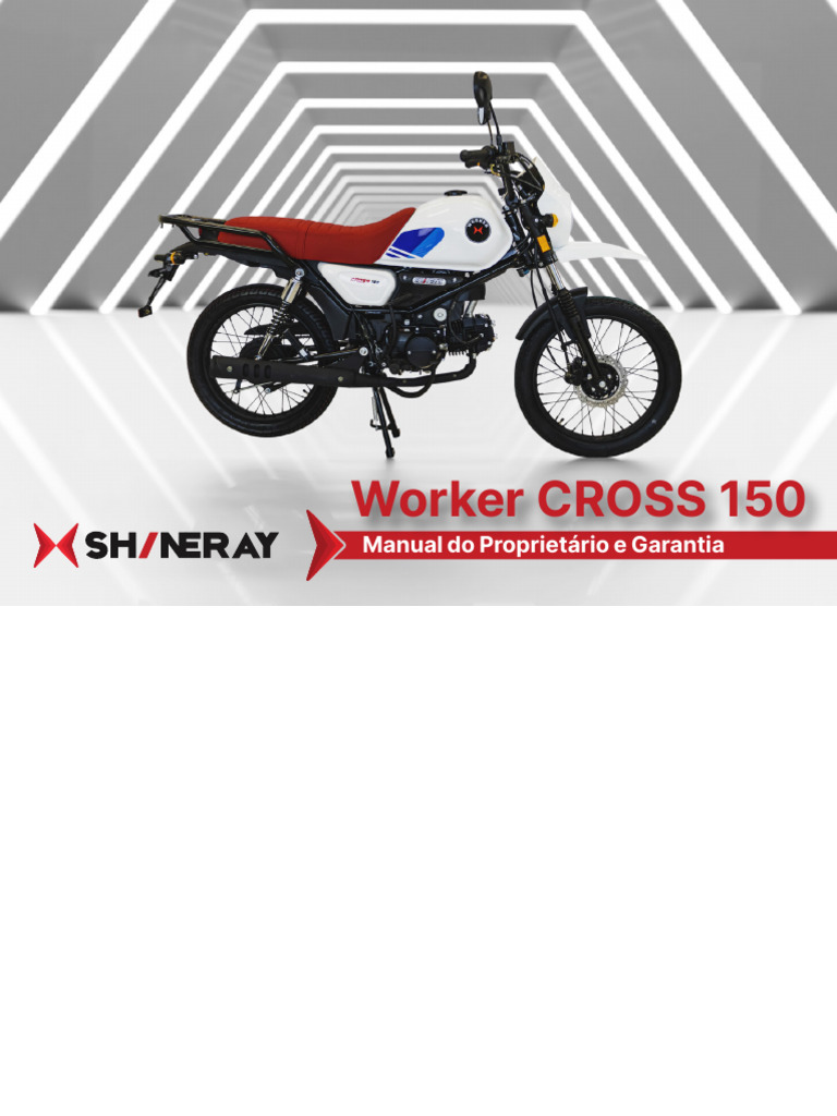 Manual de Proprietario Worker 150 Cross (1) | PDF | Motocicleta | Freio
