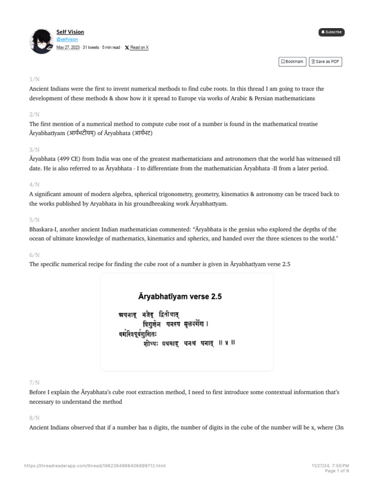 Ancient Indian Math | PDF | Mathematics | Science