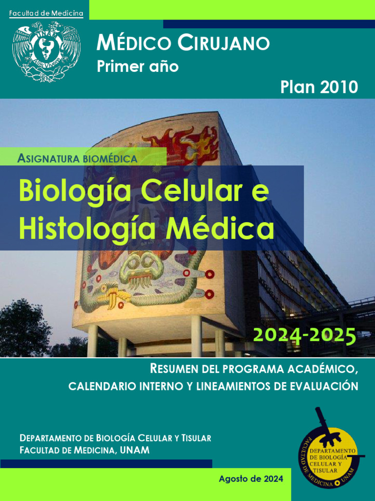 RESUMEN-PROGRAMA-ACADEMICO-2024-2025-final | PDF | Tejido (biología) | Histología