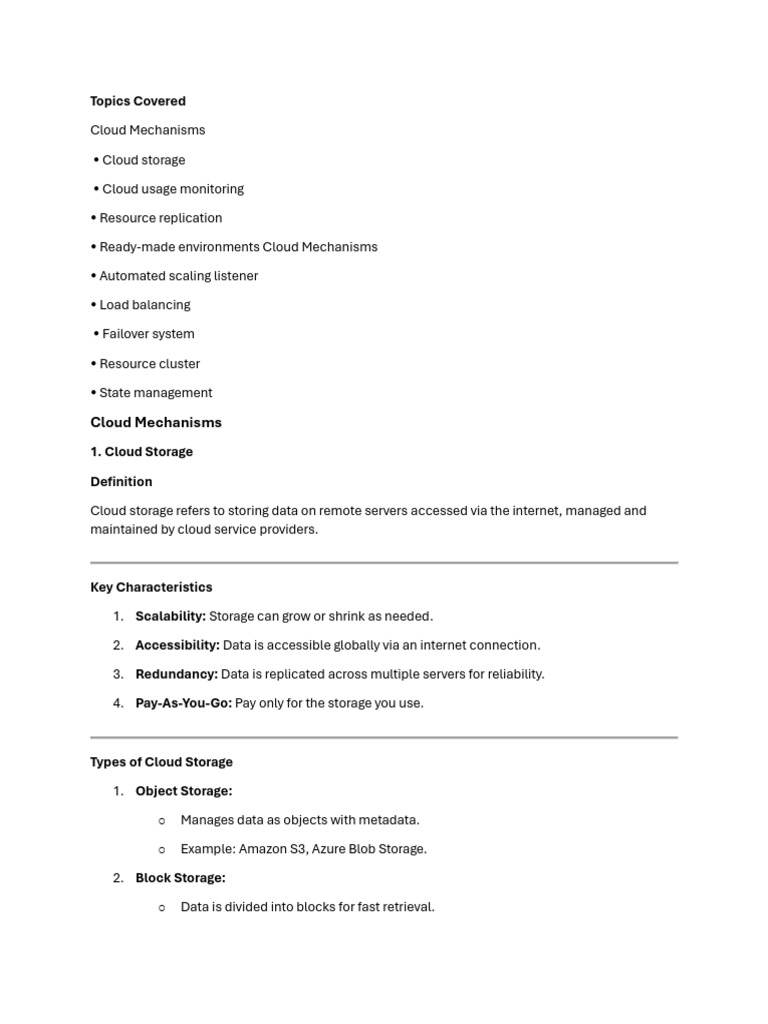 Cloud Mechanisms | PDF | Cloud Computing | Load Balancing (Computing)