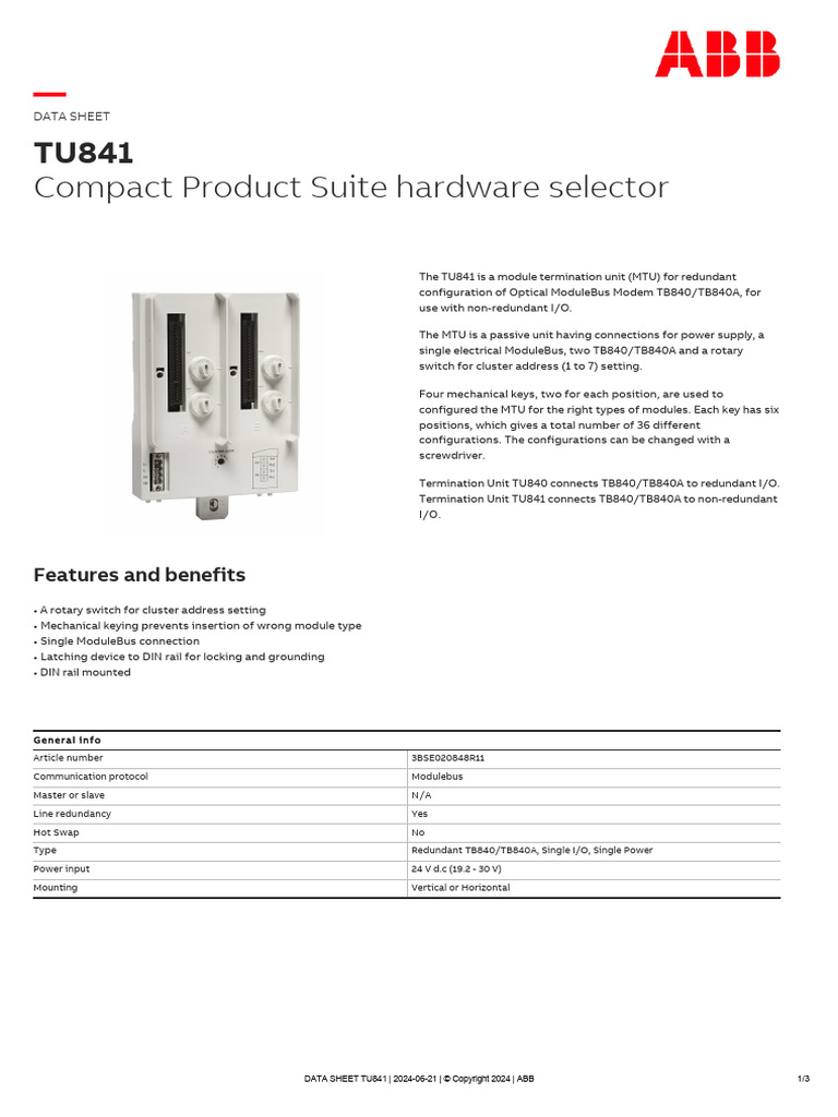 Product-TU841 | PDF | Switch | Electrical Engineering