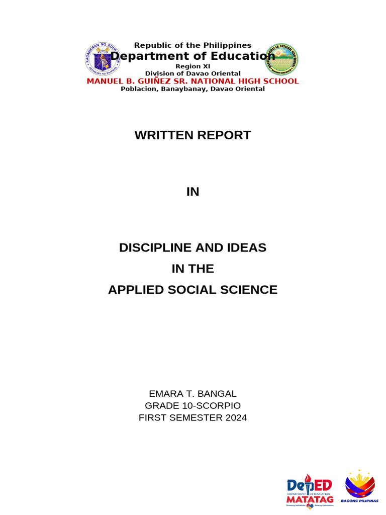 Grade 10 Social Science Report | PDF