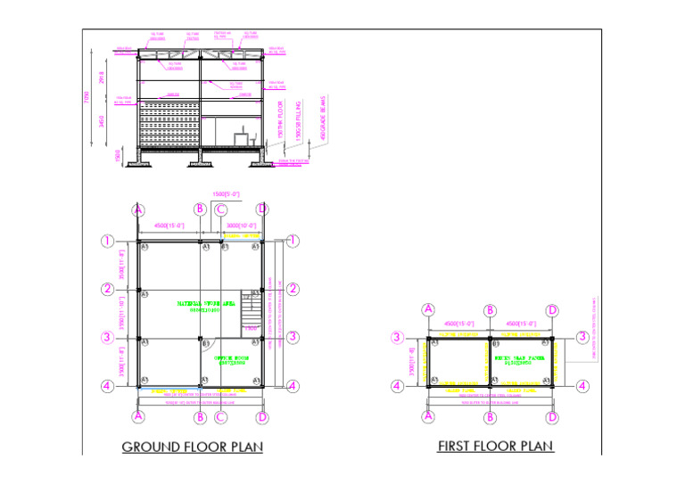 Steel Structure Floor and Elevation Plans | PDF | Civil Engineering ...