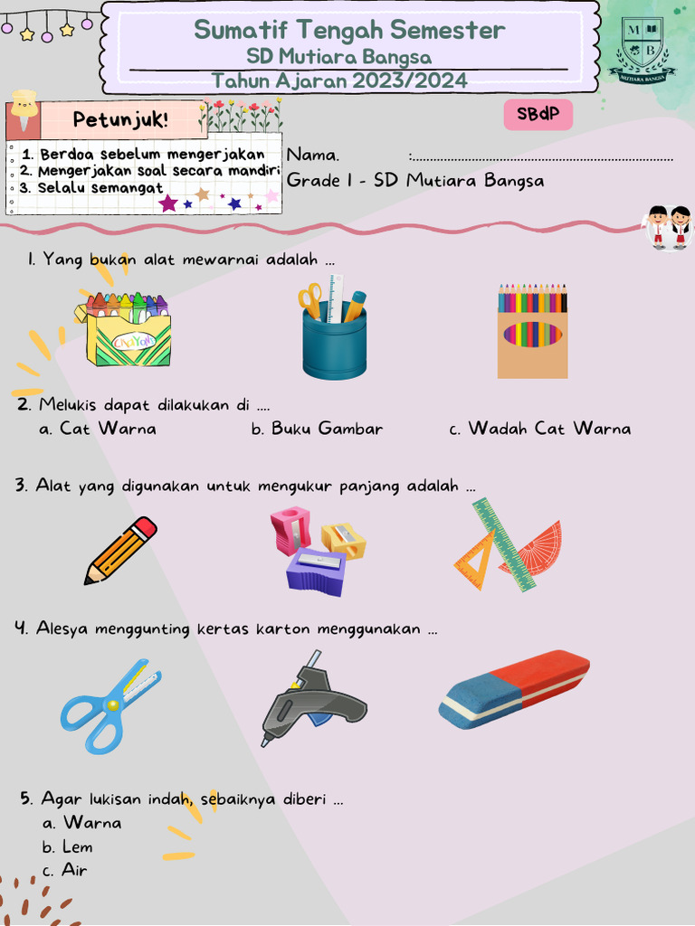 Sts Sbdp Grade 1 | PDF