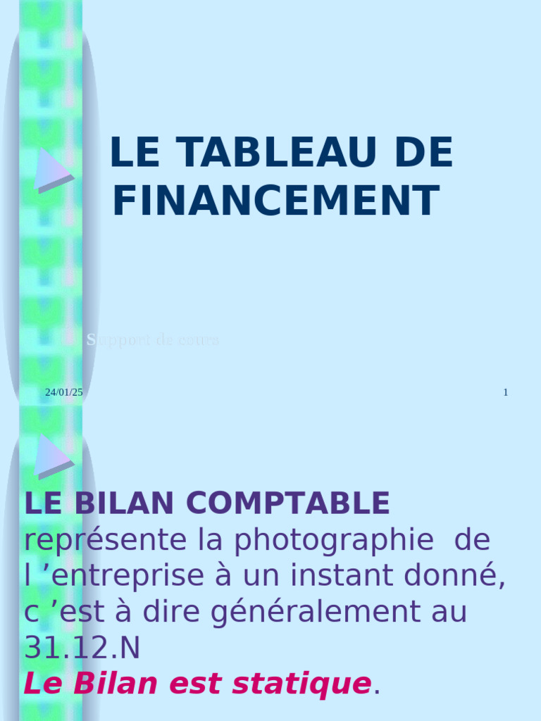 Optimisation du Tableau de Financement et Analyse de la CAF | PDF ...