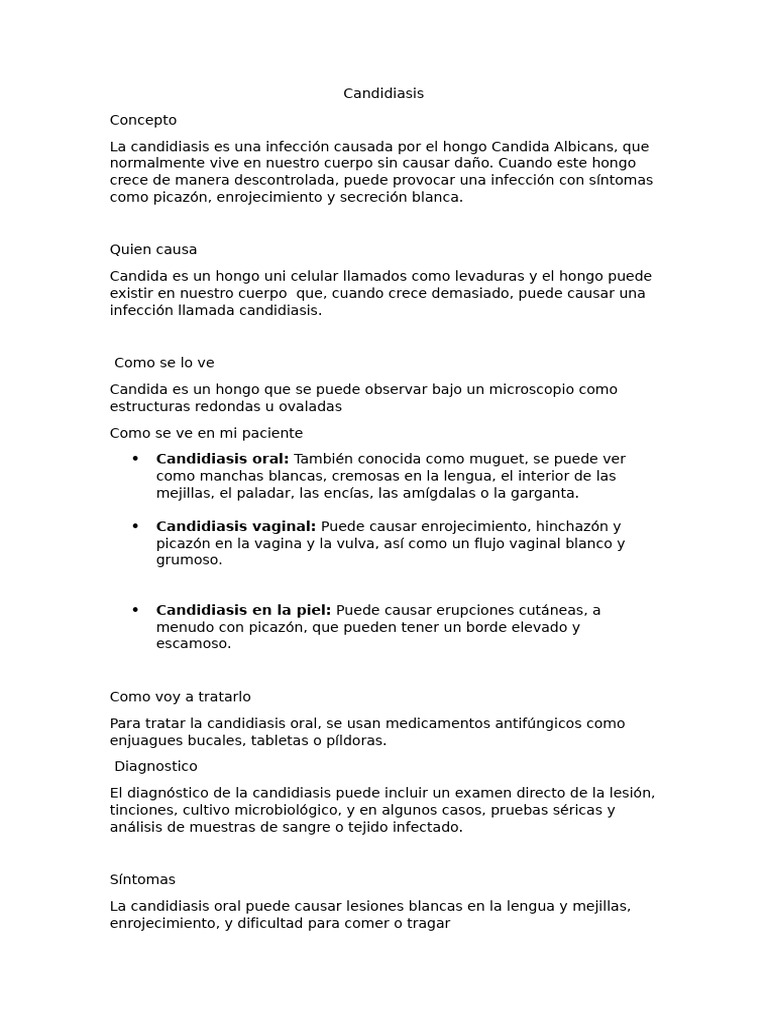Tratamiento de Candidiasis en Hombres | PDF