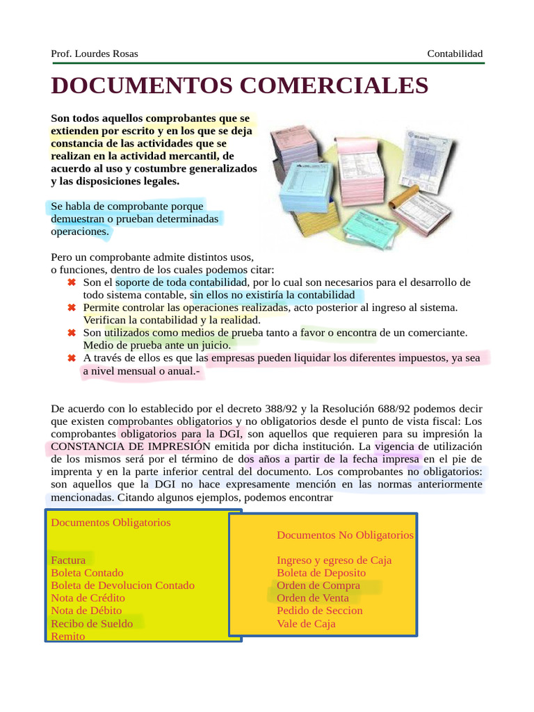 Documentos Comerciales | PDF | Cheque | Bancos