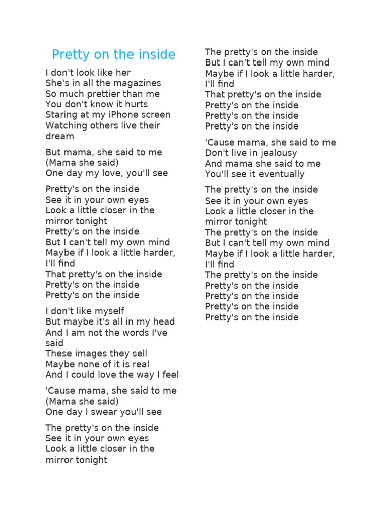 Pretty On The Inside | PDF