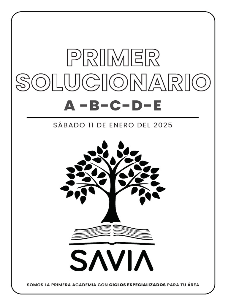 SOLUCIONARIO SIMULACRO 1 | PDF