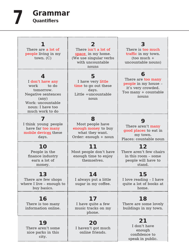 Quantifiers (1) | PDF | Noun | Semantic Units