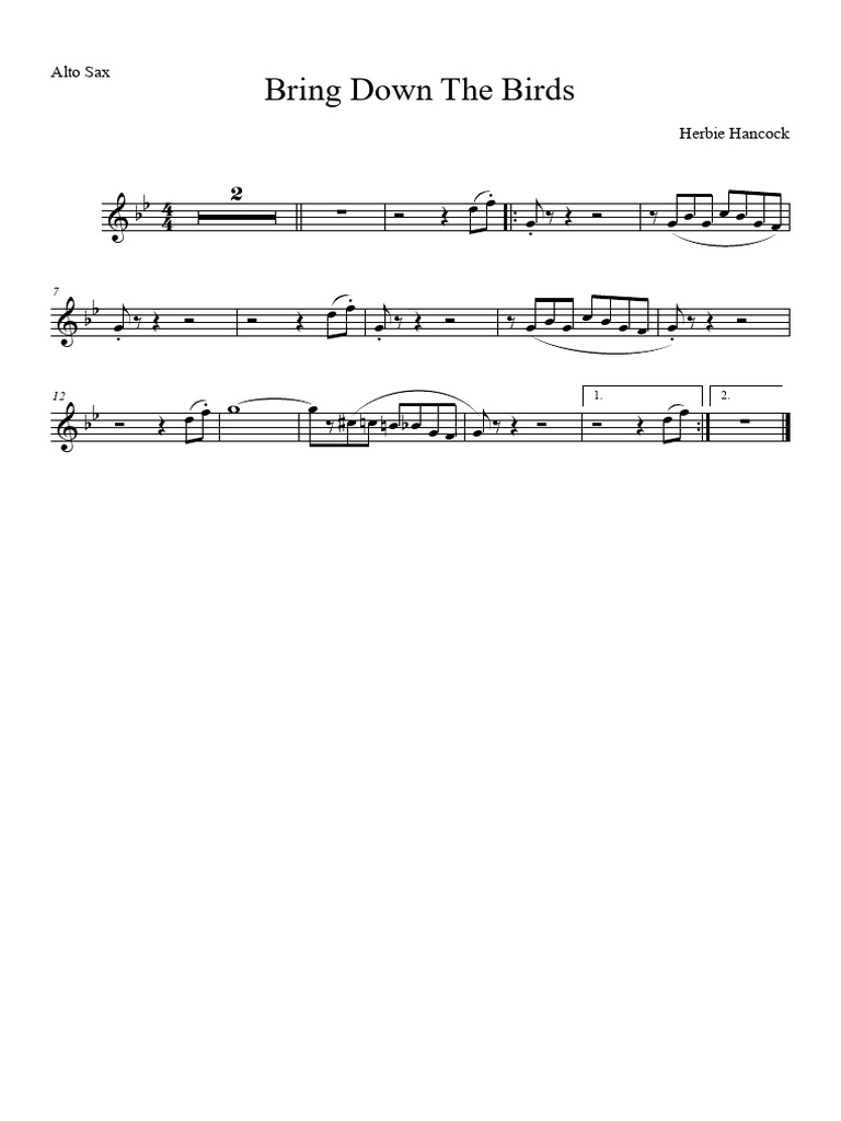 Birds Saxophone | PDF