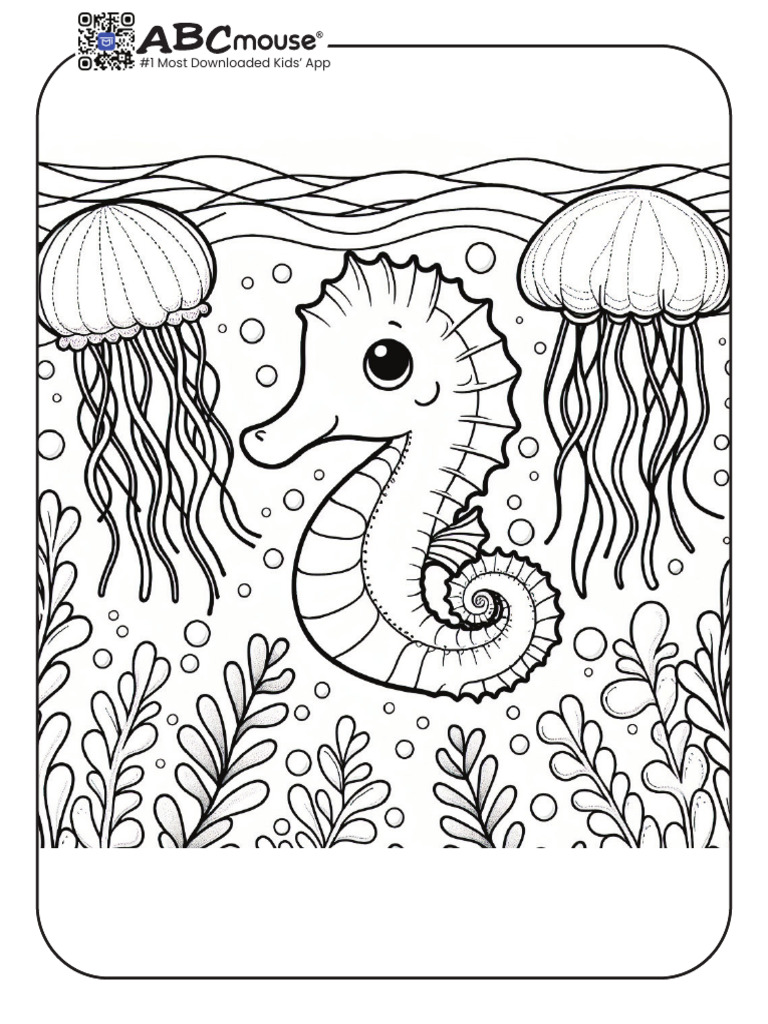 ABCmouse-Coloring-page-Seahorse-10 | PDF