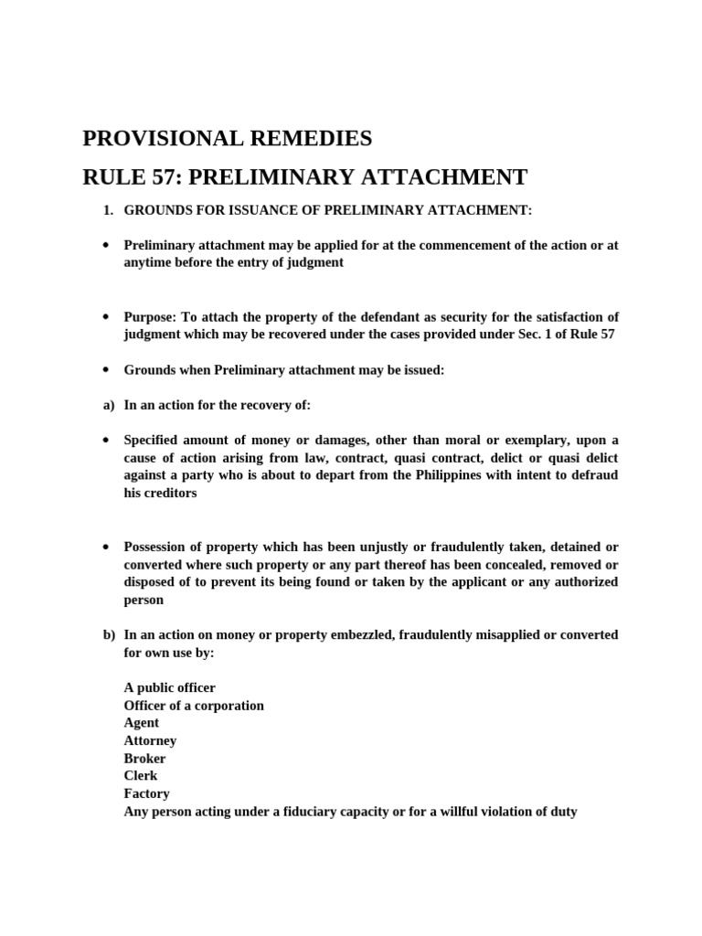 Provisional Remedies and Special Civil Actions | PDF | Injunction ...
