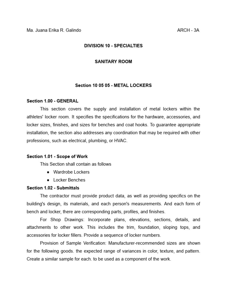 Sample Writing Specifications | PDF | Screw | Specification (Technical ...