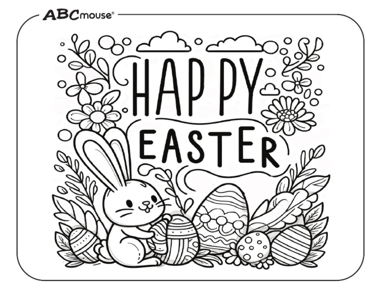 ABCmouse Happy Easter Coloring Page 4 | PDF