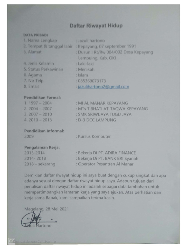 CV 1-Dikonversi | PDF