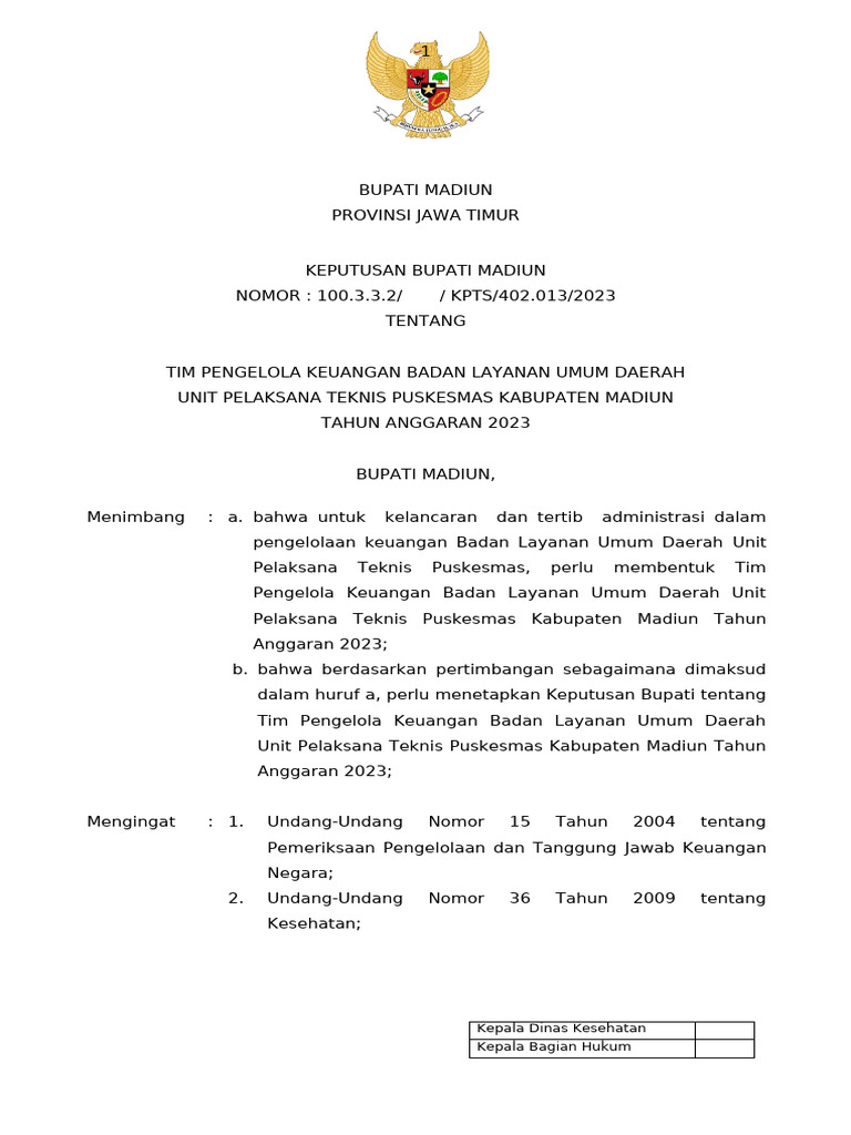 SK TIM BLUD 2023 | PDF