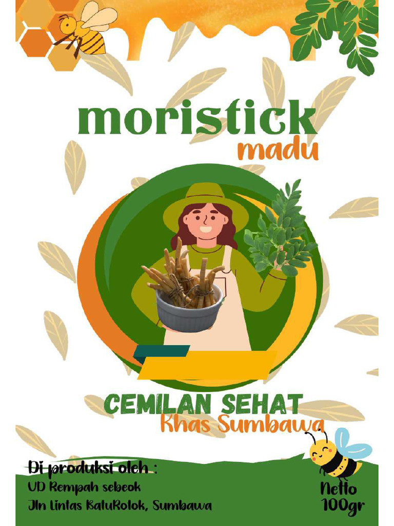 Design Depan Stik Daun Kelor Madu | PDF
