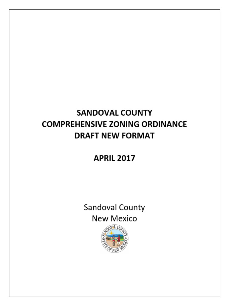 Sandoval County Zoning | PDF | Sanitary Sewer | Zoning