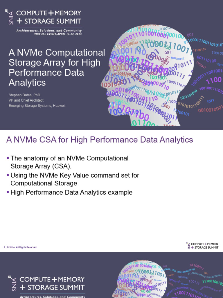 SNIA CMSS23 Bates A NVMe Computational Storage Array For High ...