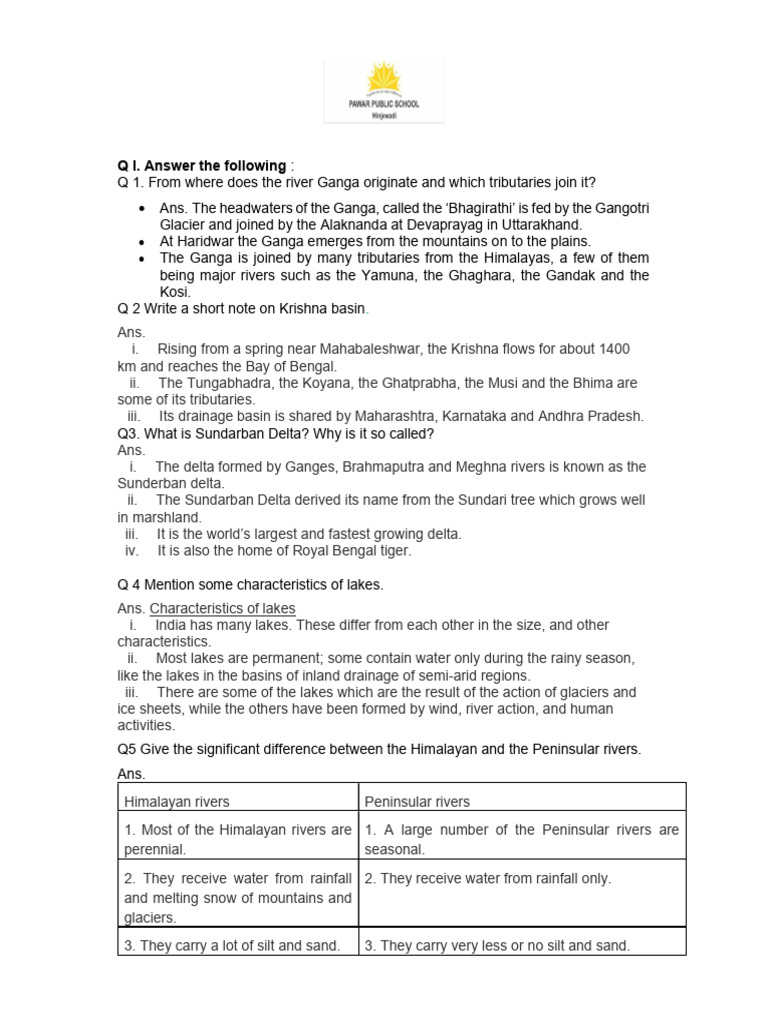 Ch 3 Reference Worksheet | PDF | River | Geomorphology