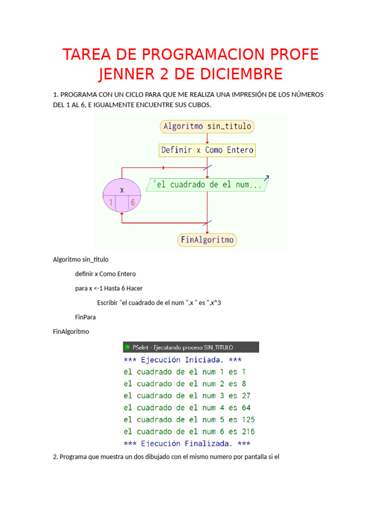 Tarea de Programacion | PDF | Informática | Programación de computadoras