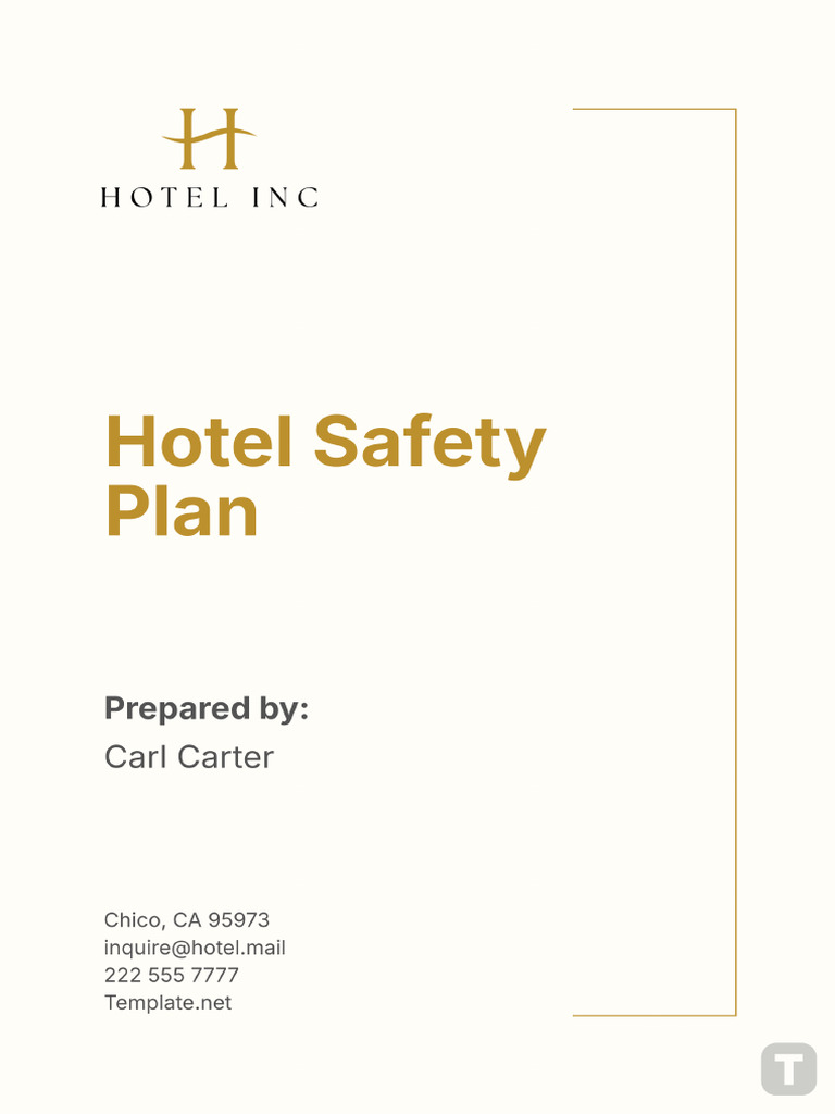 Hotel Safety Plan Template | PDF