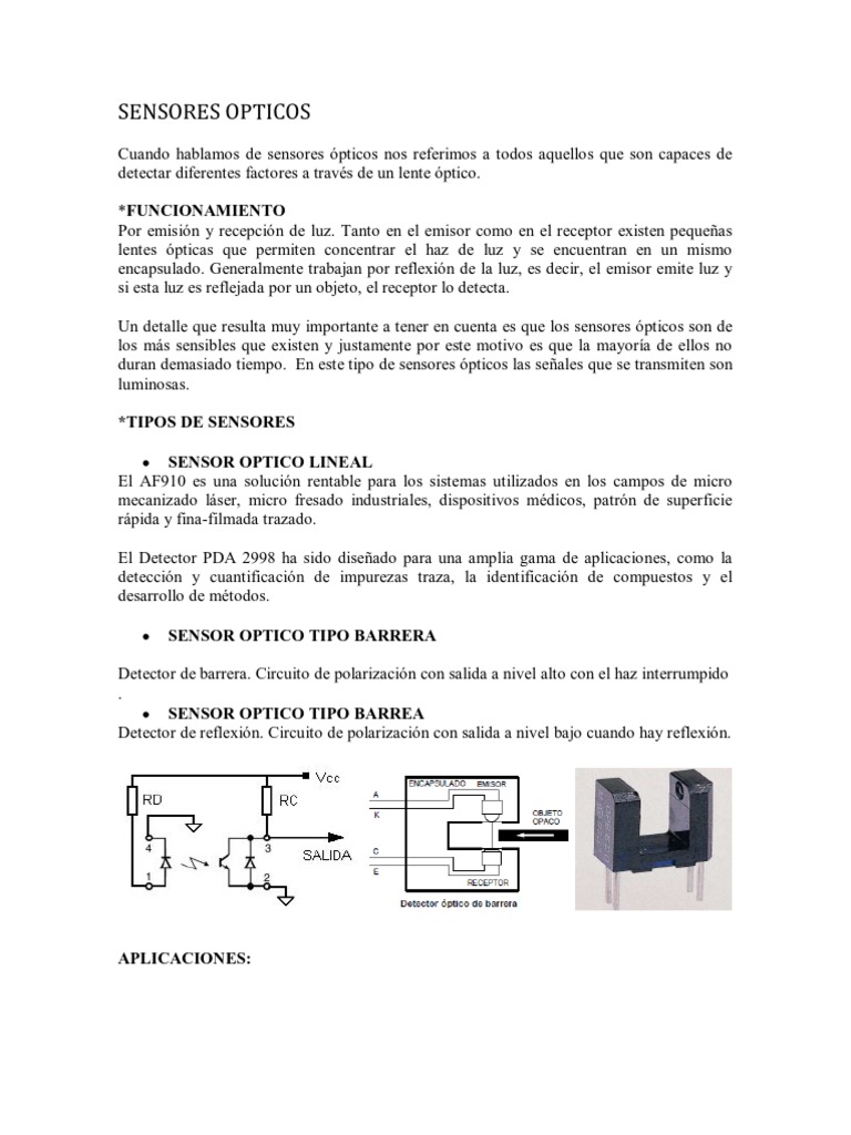 Sensores Opticos | PDF