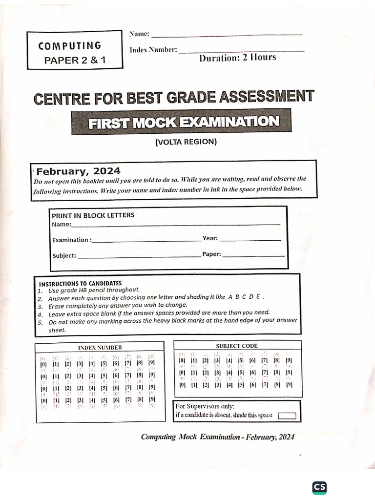 Basic 9 Computing Mock | PDF