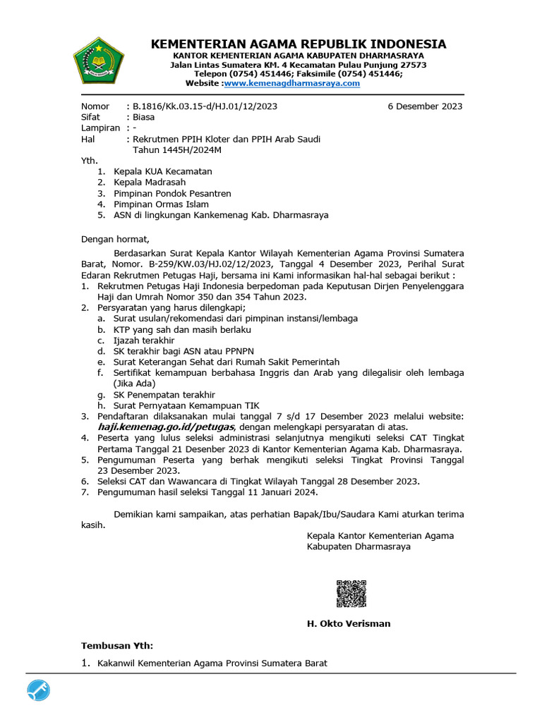 Rekrutmen PPIH | PDF