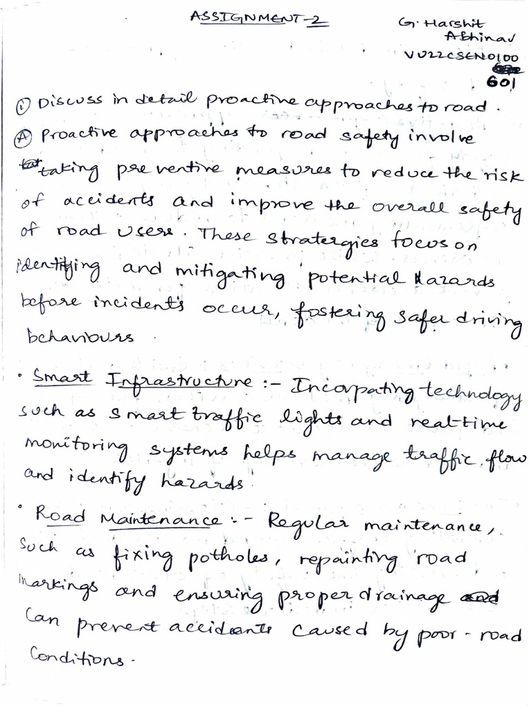 Road Safety Assignment | PDF