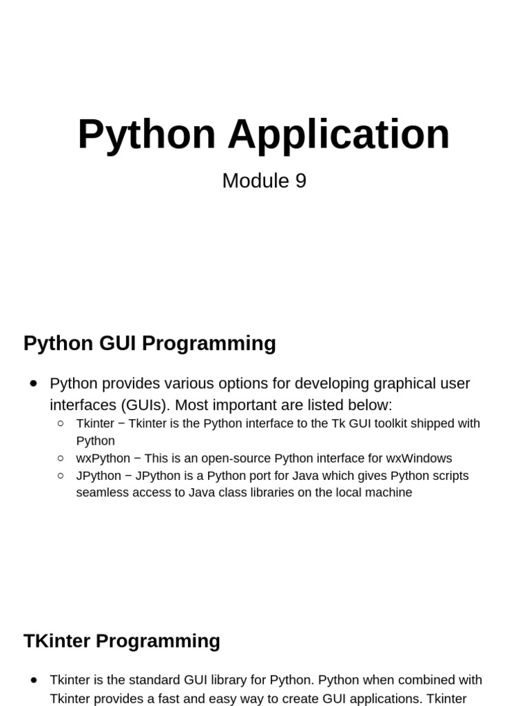 Python Application | PDF | Graphical User Interfaces | Python ... Python Application | PDF | Graphical User Interfaces | Python ...